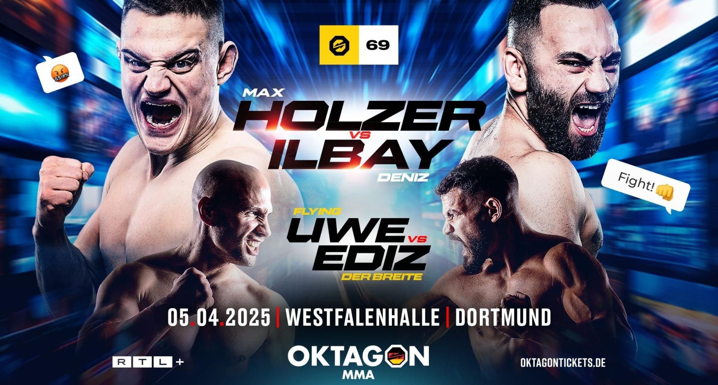 1,33 Millionen Views für "Oktagon 69"-Kämpfe bei RTL+