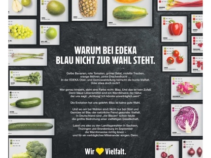 Blümchen hat zwei Herzen für Edeka